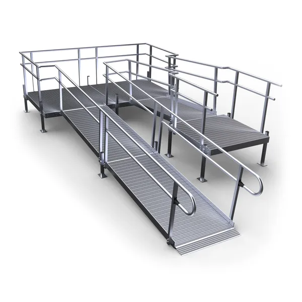 Harmar Elevation 20' U-Shaped Modular Ramp with 4' Top Platform, 8 ...