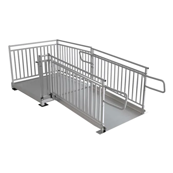 6' x 4' EZ-ACCESS Modular Ramps with Picketed Handrails | Mobility Mart